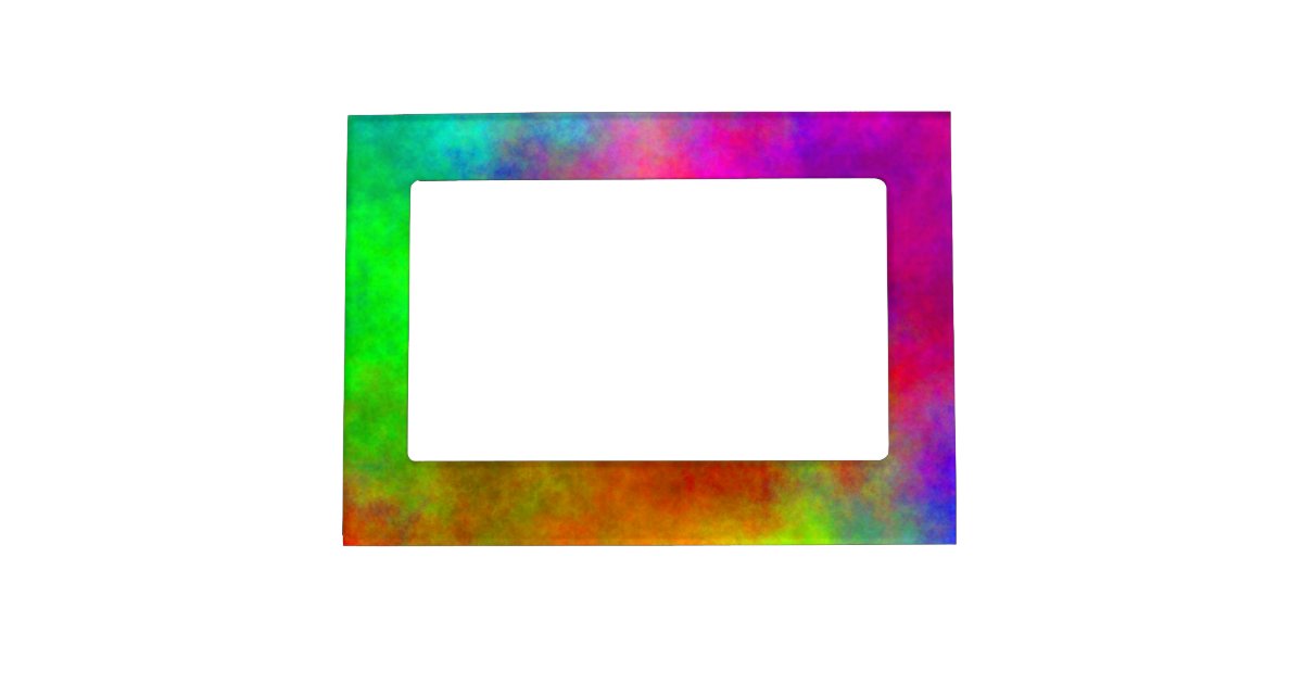 Tie-Dye Abstract Magnetic Picture Frame | Zazzle