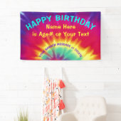 Tie Dye Banner Personalized for Birthday Banner | Zazzle