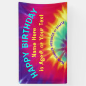 Tie Dye Banner Personalized for Birthday Banner | Zazzle