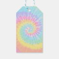 Tie Dye Birthday Party Favor Tags | Zazzle