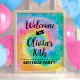 Tie Dye Birthday Party Welcome Sign Retro Hippie | Zazzle