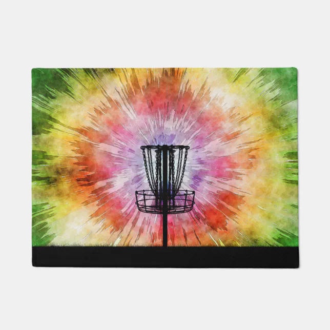 Tie Dye Disc Golf Basket Doormat | Zazzle