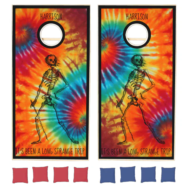 Tie Dye Long Strange Trip Cornhole Set | Zazzle