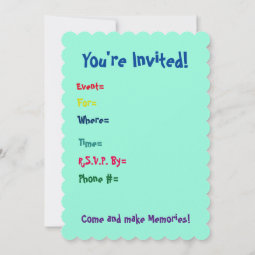 Tie Dye Look Signiture Invitations All Occation | Zazzle