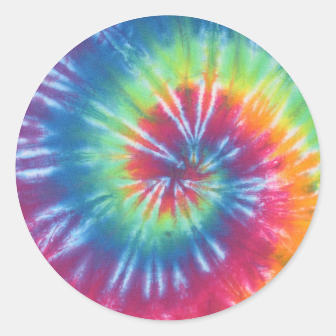 Tie Dye One Classic Round Sticker | Zazzle