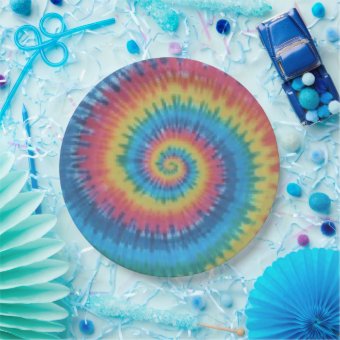 Tie Dye Paper Plates | Zazzle