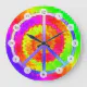 Tie Dye Peace Sign Clock | Zazzle