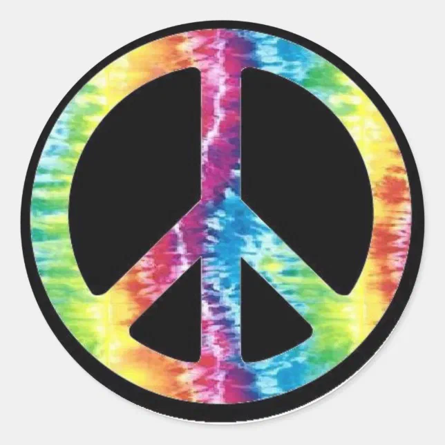 Tie Dye Peace Sign sticker | Zazzle