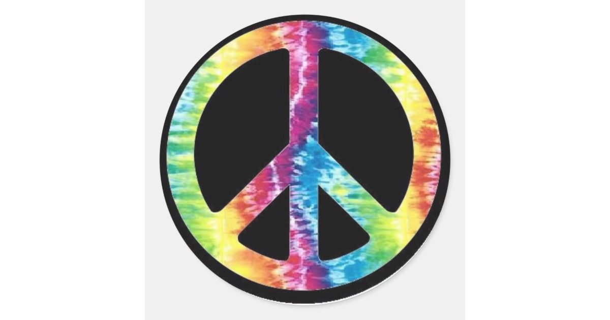 Tie Dye Peace Sign sticker | Zazzle