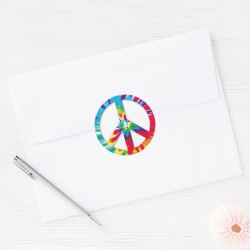 Tie-Dye Peace Stickers | Zazzle