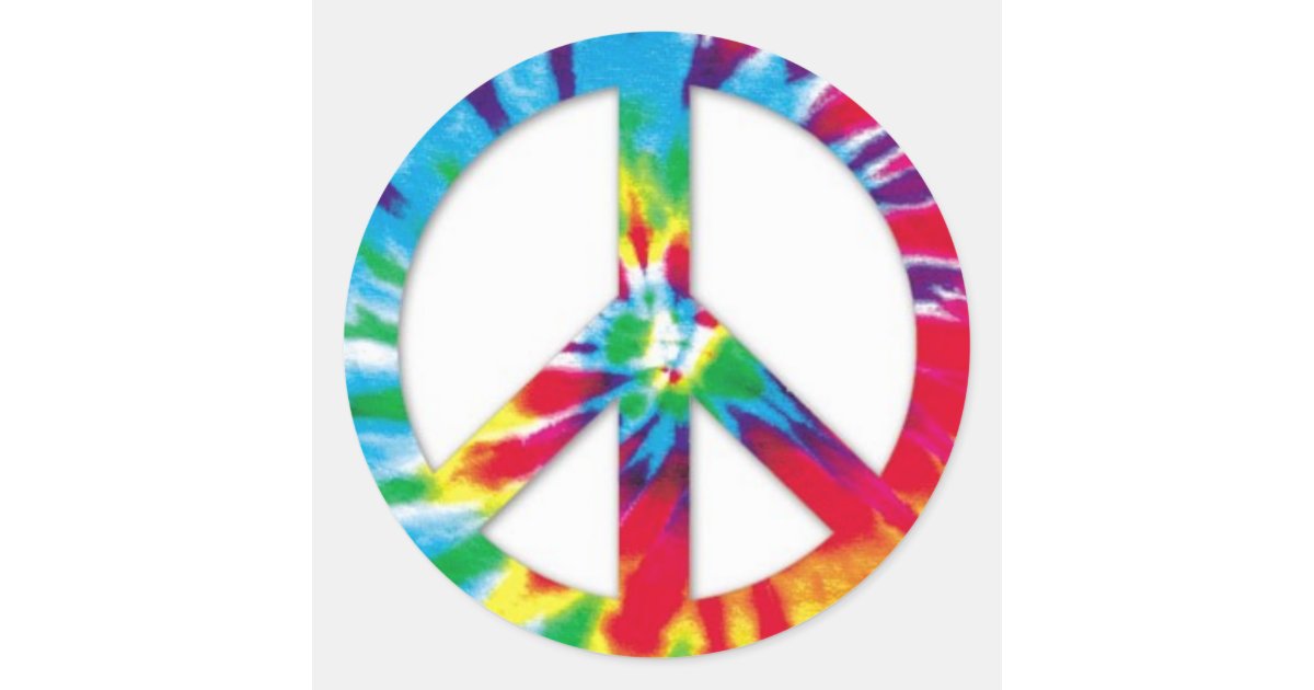 Tie-Dye Peace Stickers | Zazzle