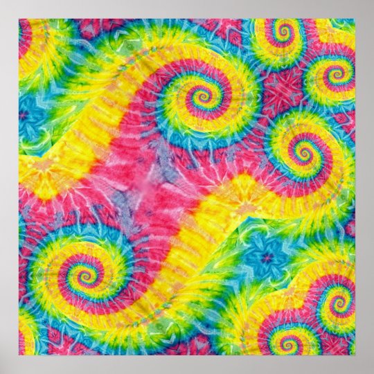 Tie dye print design poster | Zazzle.com