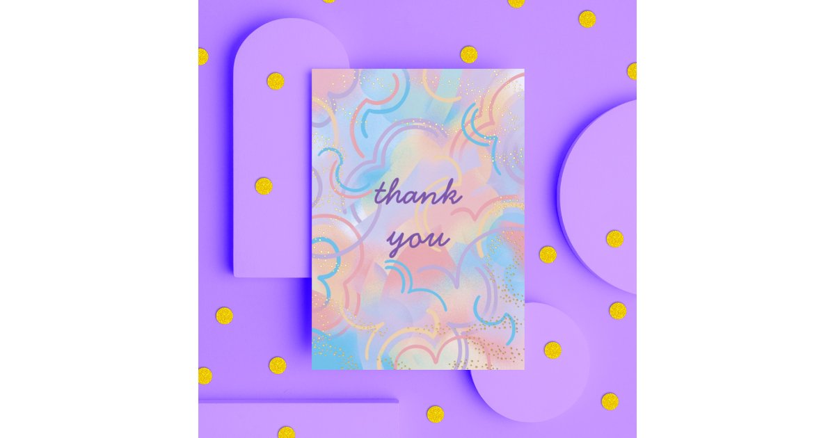 Tie Dye Rainbow Foil Greeting Card | Zazzle