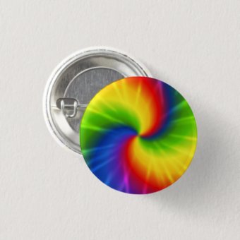 Tie Dye Rainbow Pattern Button | Zazzle