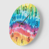 Tie Dye Round Clock | Zazzle