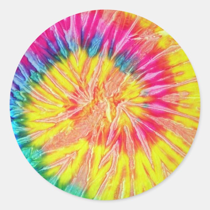 Tie Dye Round Stickers | Zazzle.com