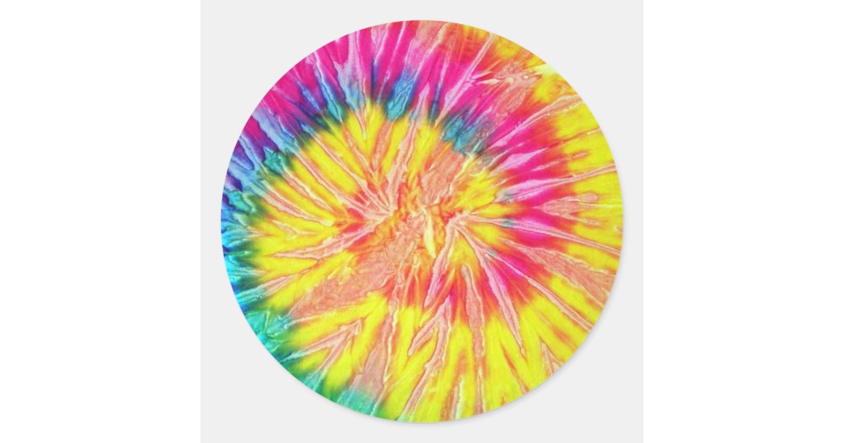 Tie Dye Round Stickers | Zazzle.com