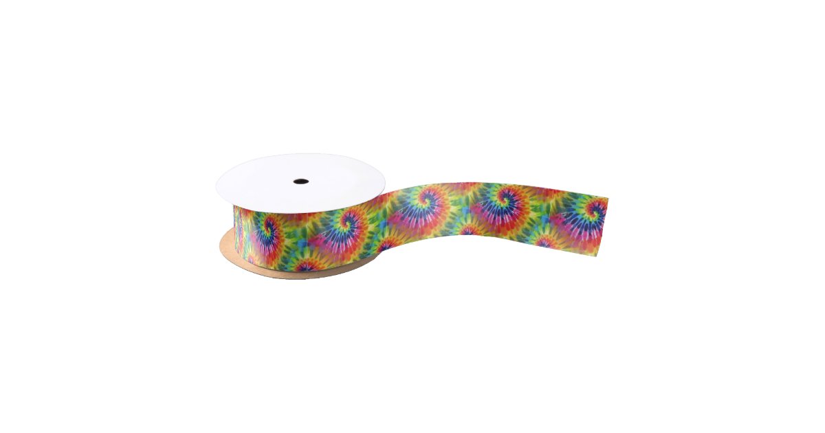 Tie Dye Satin Ribbon | Zazzle.com