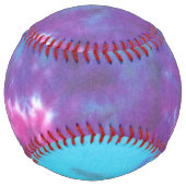 tiedye softball pink purple and blue | Zazzle