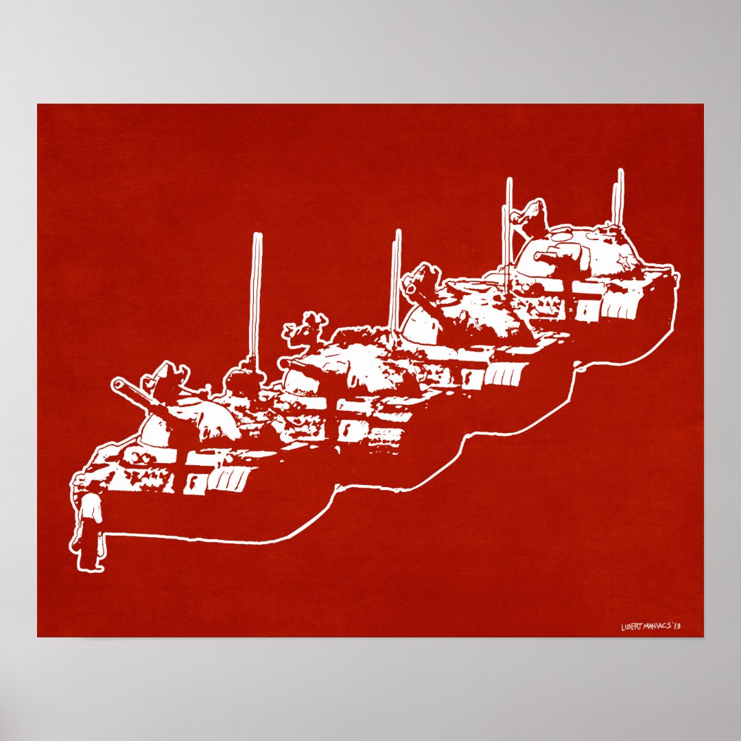 Tienanmen Tank Man Poster | Zazzle