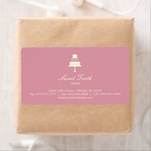 "Tiered Cake" Cake Box Label - Horizontal | Zazzle
