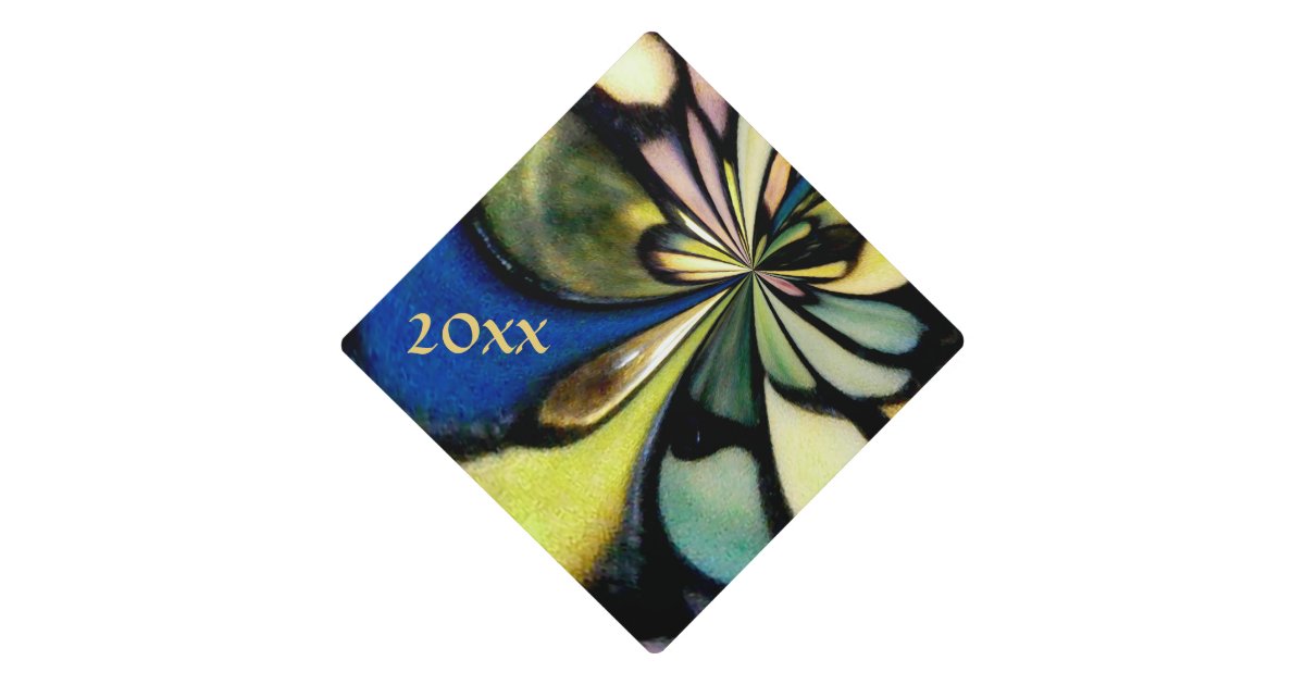 Tiffany Flow Design Graduation Cap Topper | Zazzle