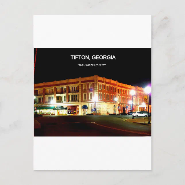 TIFTON, GEORGIA POSTCARD | Zazzle