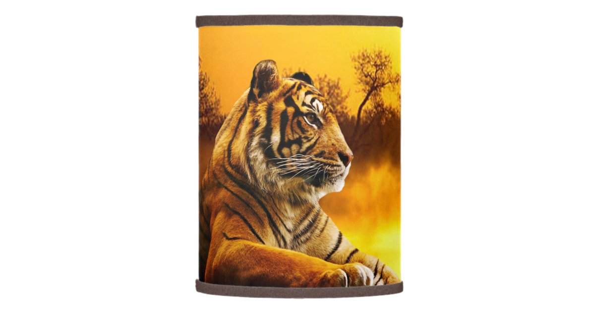 Tiger and Sunset Lamp Shade | Zazzle
