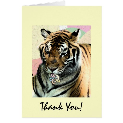 Tiger-Baby Shower Thank You Greeting Cards | Zazzle