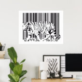 Tiger Barcode Art Poster | Zazzle