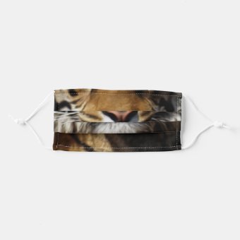 Tiger Big Cat Adult Cloth Face Mask | Zazzle