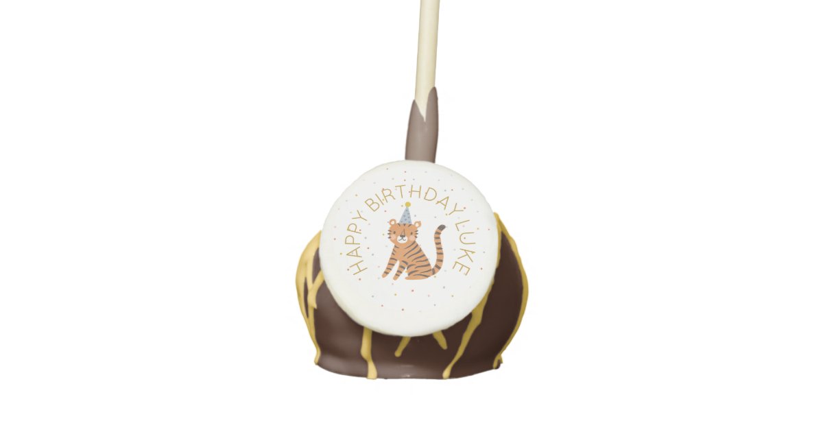 Tiger Birthday Cake Pops | Zazzle