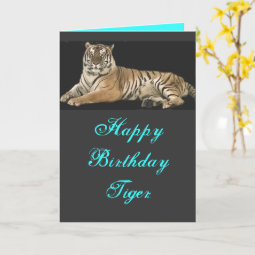 Tiger Birthday Card | Zazzle