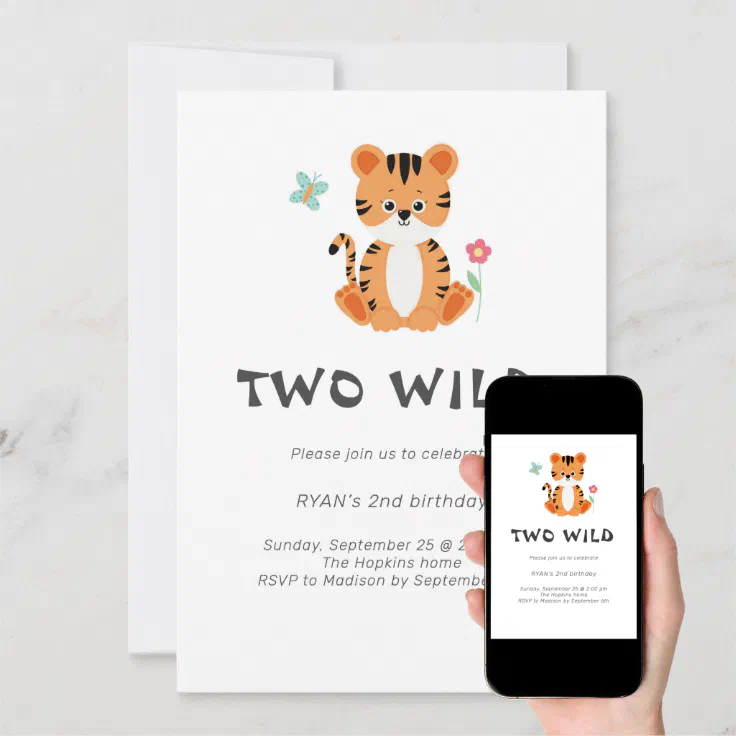 Tiger Birthday Invitation | Zazzle