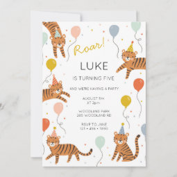 Tiger Birthday Party Invitation | Zazzle