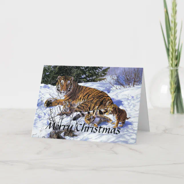 Tiger Christmas Card | Zazzle
