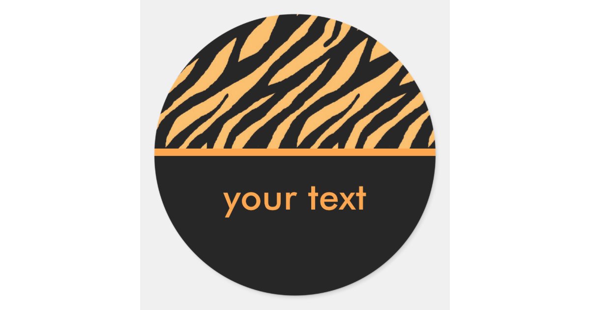 Tiger Classic Round Sticker | Zazzle