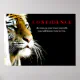 Tiger Confidence Quote Inspirational Poster | Zazzle