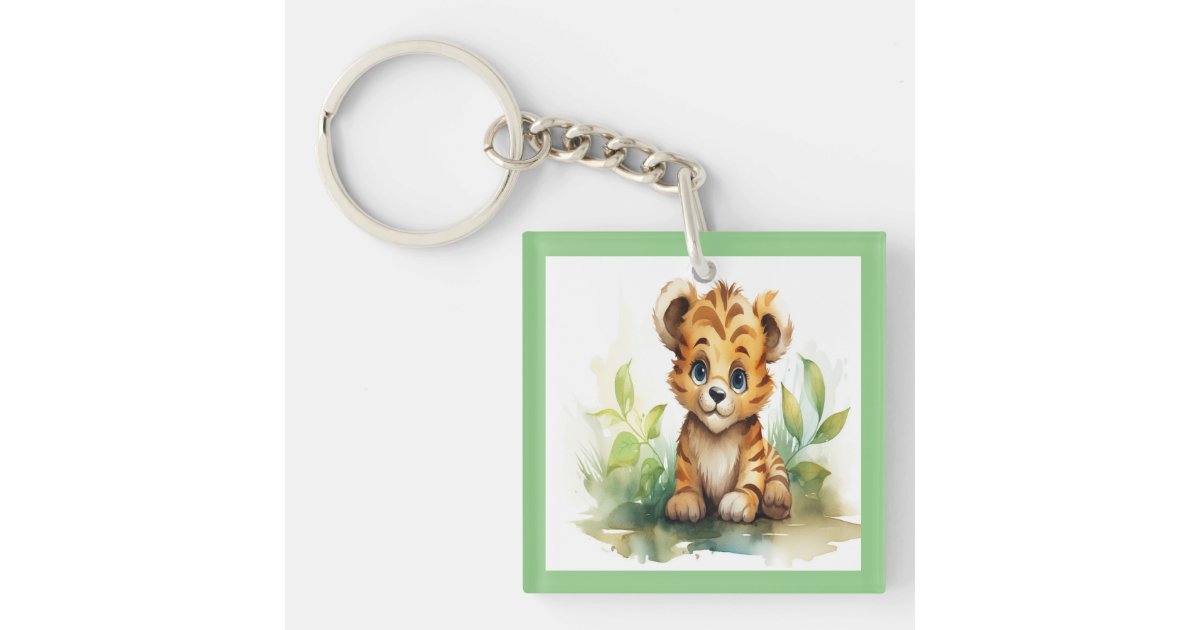 Tiger Cub Keychain | Zazzle