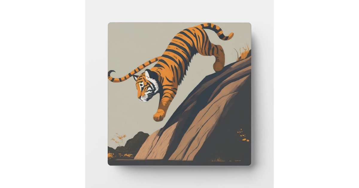 Tiger Dive Plaque | Zazzle