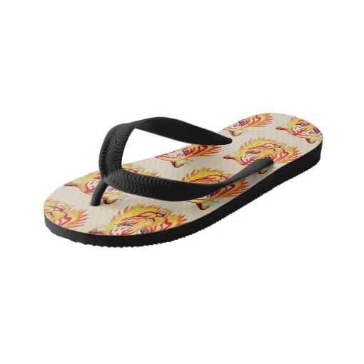 Tiger Drawing Custom Flip Flops, Kids Kid's Flip Flops | Zazzle