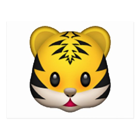 Tiger - Emoji Postcard | Zazzle.com