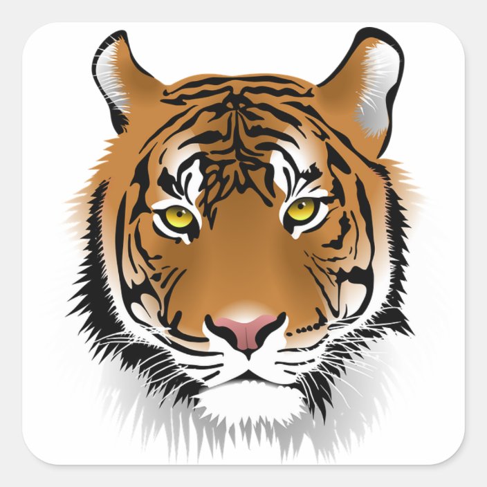 Tiger Face Art Stickers | Zazzle.com