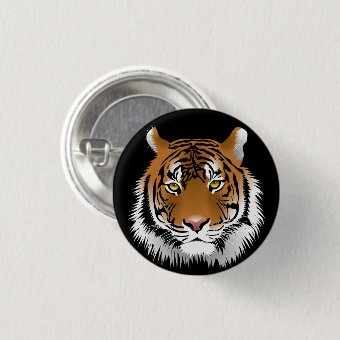 Tiger Face Buttons | Zazzle