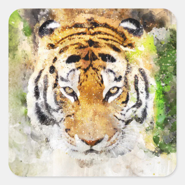 tiger face stickers | Zazzle
