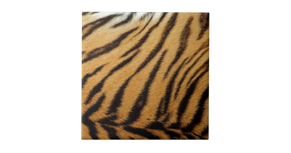 Tiger Fur Stripes Tile | Zazzle