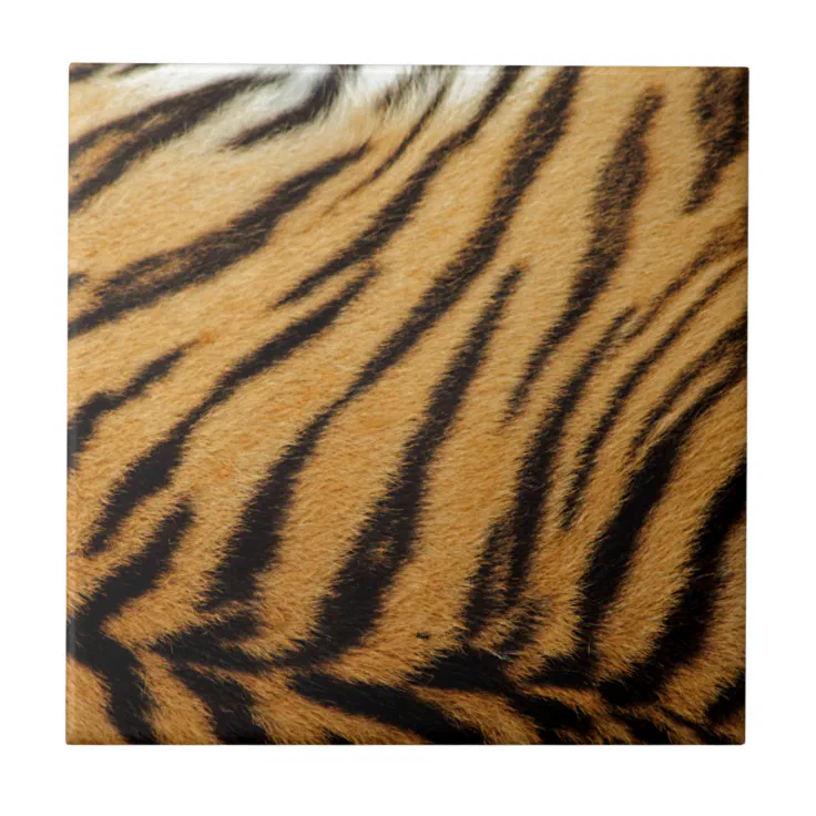 Tiger Fur Stripes Tile | Zazzle
