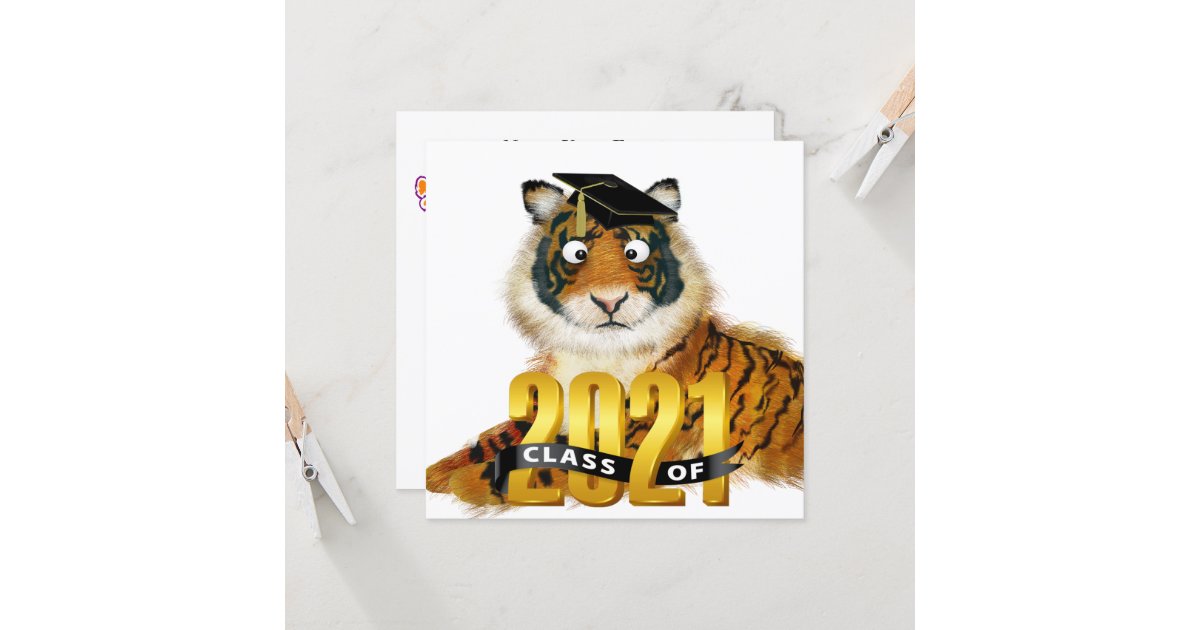 Tiger Graduation - Invitation | Zazzle