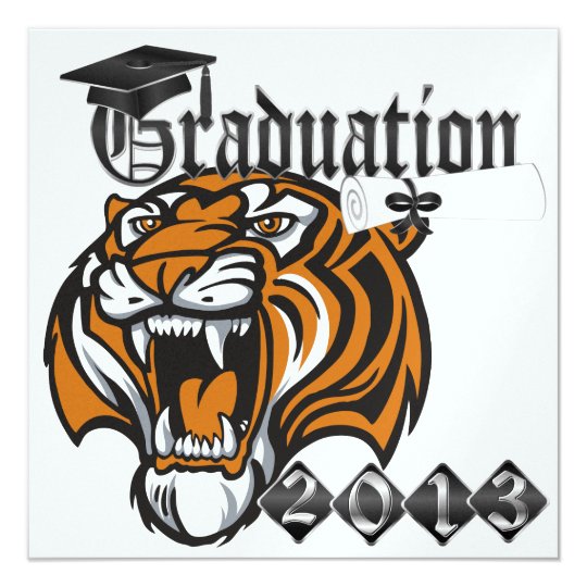 Tiger Graduation - SRF Invitation | Zazzle.com
