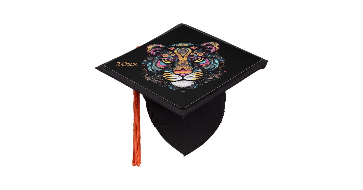 Tiger Head Graduation Cap Topper | Zazzle